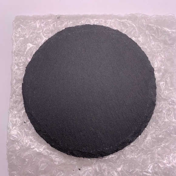 Kitchen | Pack Of 2 Black Round Slate Coasters | Poshmark